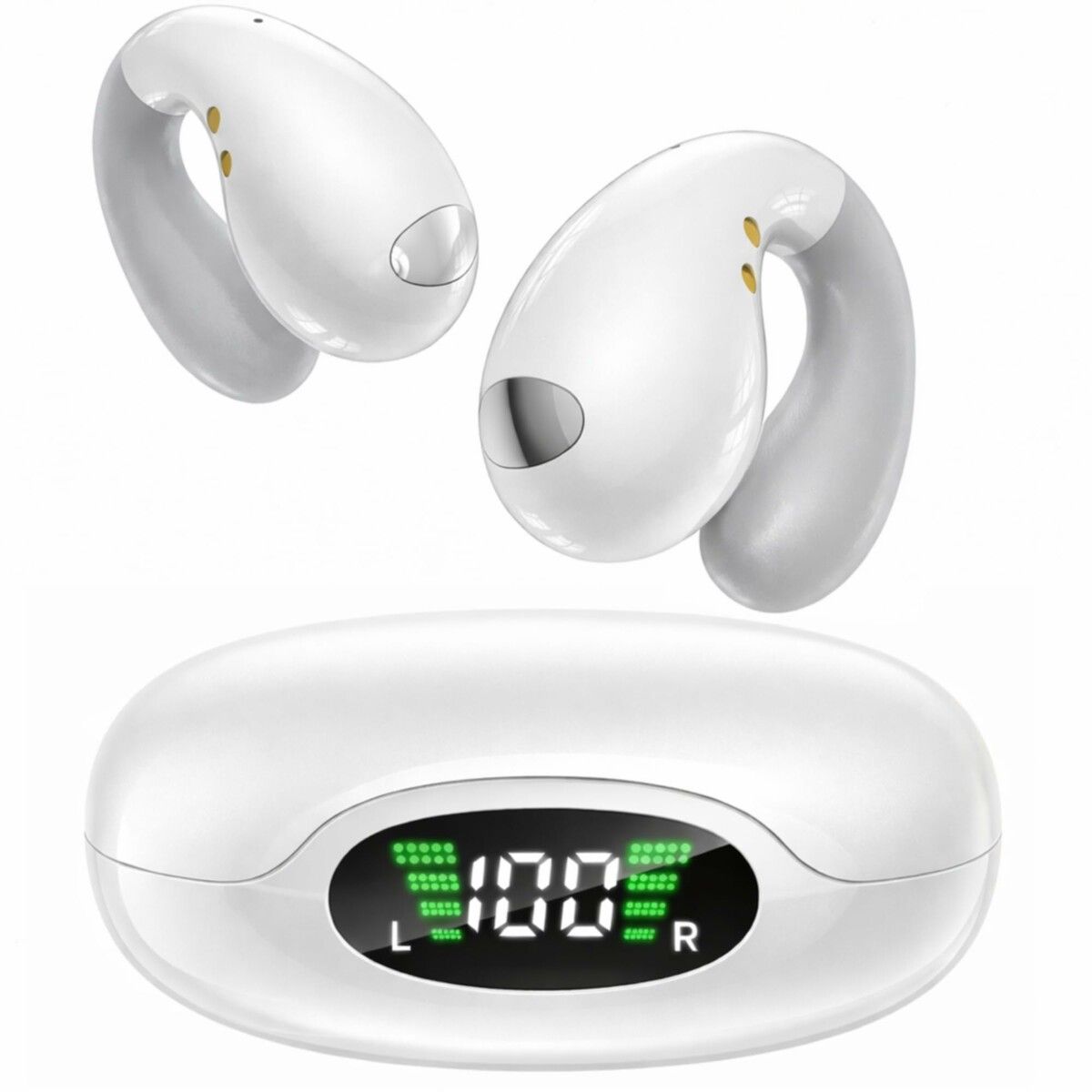 Ultra Open Ear Earbuds Ergonomic Clip-On Earbuds,Bone Conduction Over ...
