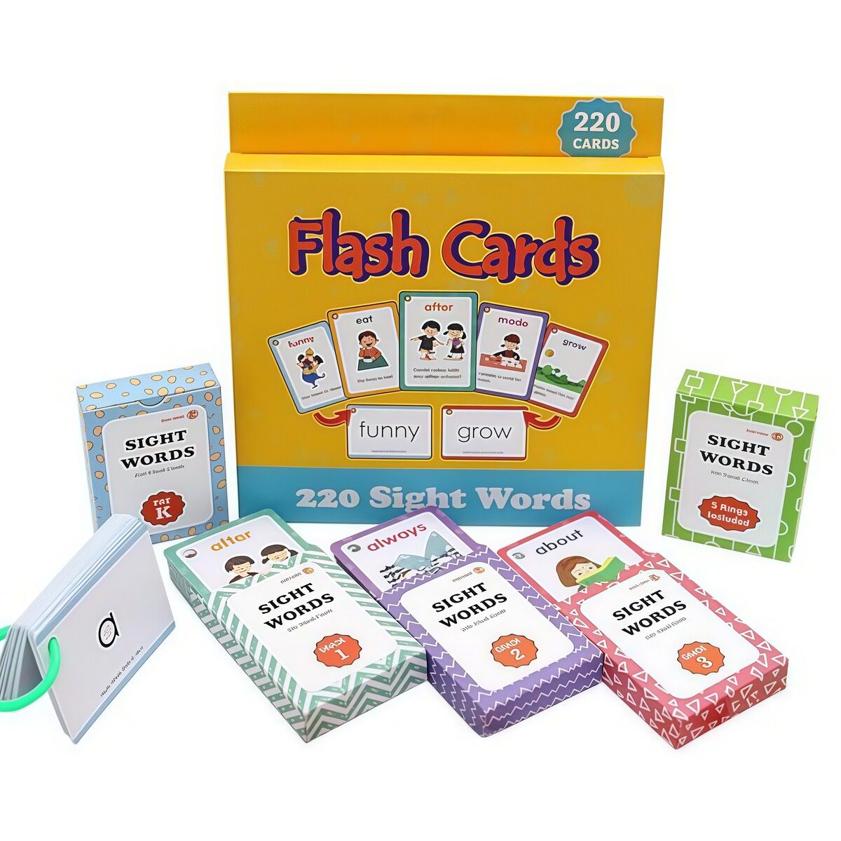 Sight Word Flash Cards 220 High Frequency Sight Words Cards,Sight Word ...