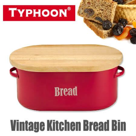 Typhoon Vintage Kitchen Storage Bread Bin - Red