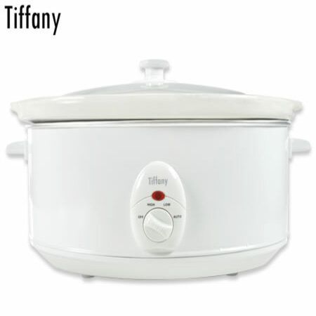 Tiffany Stainless Steel 6.5L Slow Cooker - White