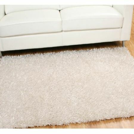 Thick Strand Metallic Shag Rug 225x155cm