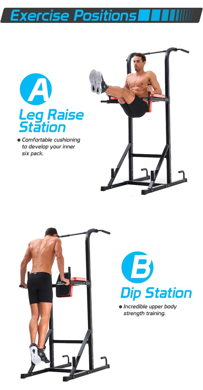 Genki Vertical Knee Raise Exercise Fitness Tower | Crazy Sales