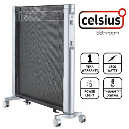 Celsius Micathermic Panel Heater 1800W with Adjustable Thermostat Control