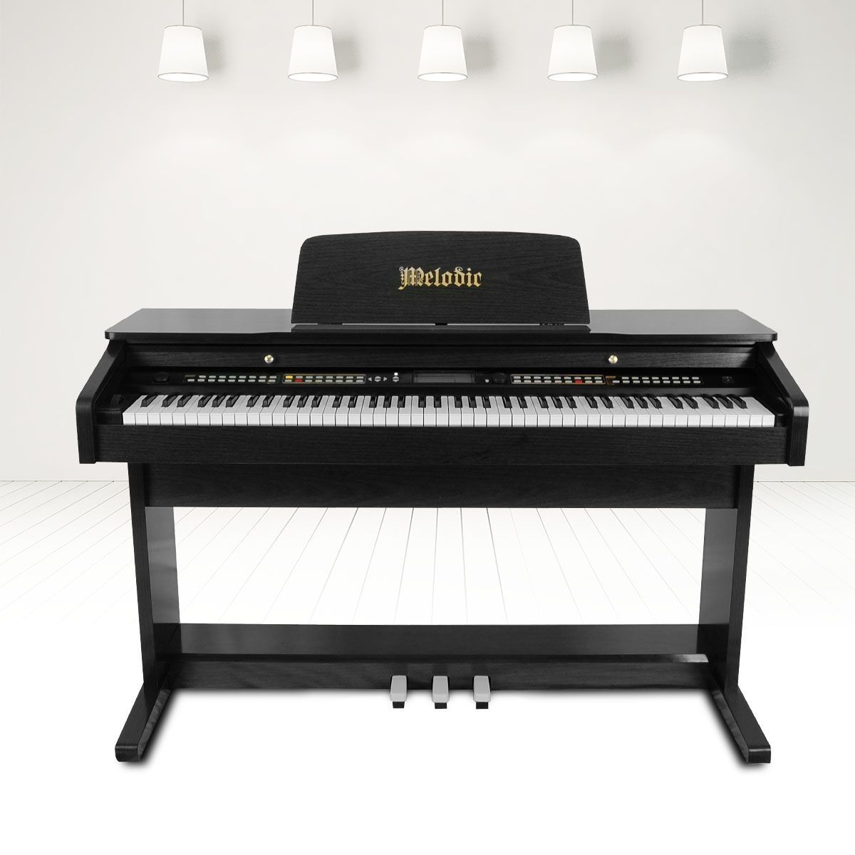 MELODIC 100 Rhythms 88 Standard Touch Response Keys 3 Pedals Digital ...