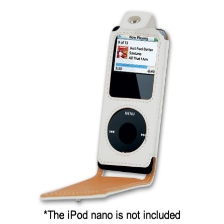 New Leather Pouch/Case for Apple iPod Nano 4th Generation 8GB/16GB - White