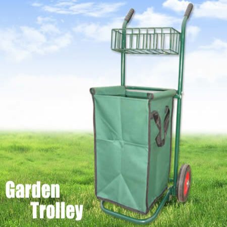 Portable Garden Tool Caddy Trolley with Carry Tray Holder
