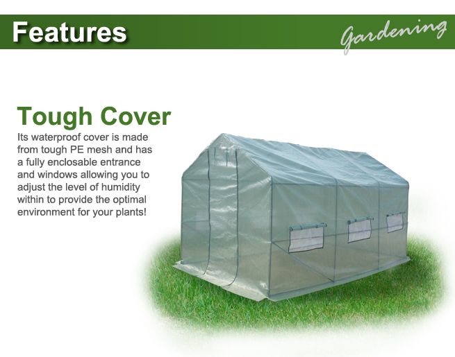 Large Triangle Roof Plant Greenhouse - 3.5m x 2.0m x 2.0m | Crazy Sales