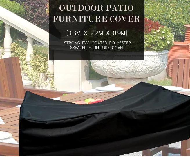 Strong Outdoor Rectangular PVC Coated Polyester 8 Seater Furniture ...