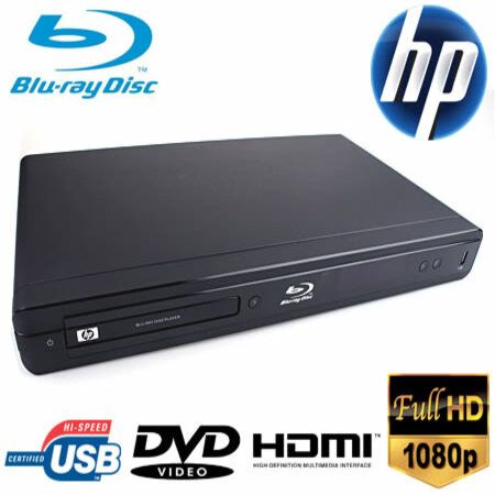 HP Hewlett Packard Blu-Ray DVD Disc Player Full HD 1080p Full ...