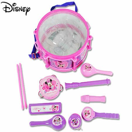 Disney Minnie Mouse Clubhouse 7 Piece Drum Set Musical Band Kit Toy Playset