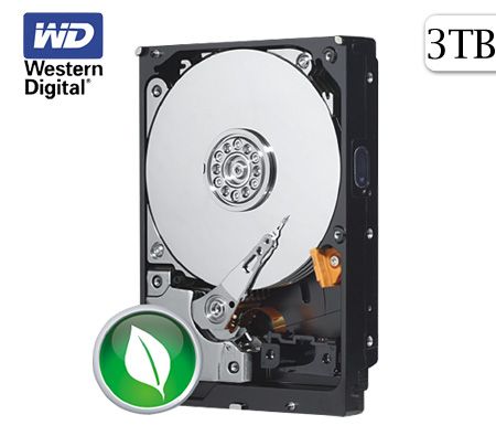 Western Digital 3.5" 3000GB 3TB 64MB IntelliPower SATA3 6Gb/s Caviar Green Desktop Hard Drives ...