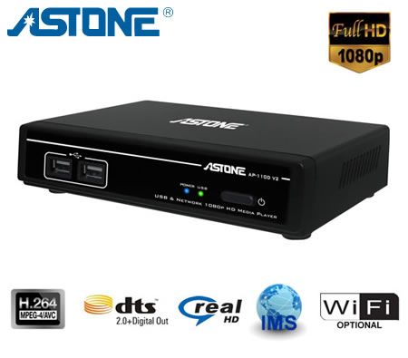 Astone Network Media Player - Media Gear AP-110D V2 USB & 1080p HD NAS