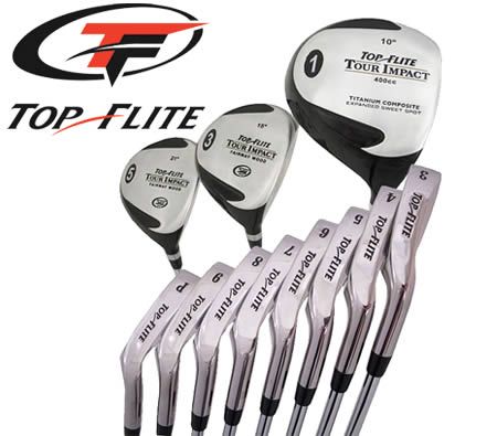 Top Flite Golf Complete Club Set Tour Impact Steel Mens Right Hand