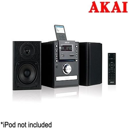 Akai Micro HiFi CD / MP3 Music System with iPod Dock / Alarm Clock with ...