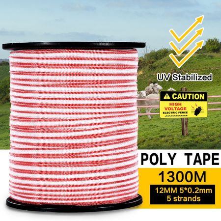 1300M Roll Ploy Wire Electric Stainless Steel UV Stabilized Fence Tape ...