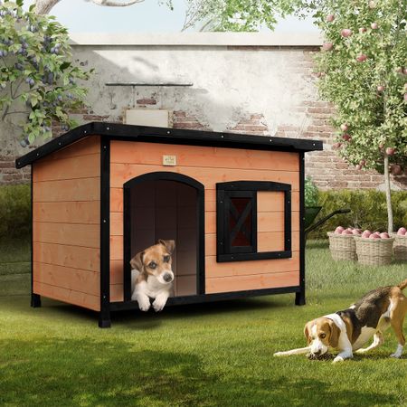 Petscene XL Square Dog House Kennel w/ Lift-up Roof 3 Doors | Crazy Sales