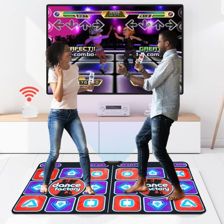 Wireless Double Dancing Mat Pad 2 Remote Controllers Fitness Couples ...