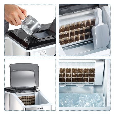Maxkon 17 Kg Home Ice Maker Machine Stainless Steel Countertop ...