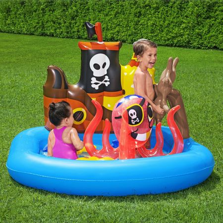 Bestway Inflatable Kiddie Pool Blow Up Tug Boat Play Pool Children Kids ...