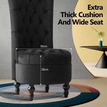 Luxury High Back Velvet Accent Chair Retro Lounge Chair Sofa Couch ...