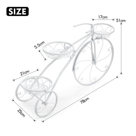3 Tier Bicycle Shape Plant Stand Metal Flower Plant Pot Stand Display ...