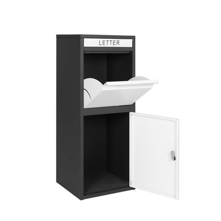Letterbox Parcel Mailbox Freestanding Drop Post Delivery Box Locking ...