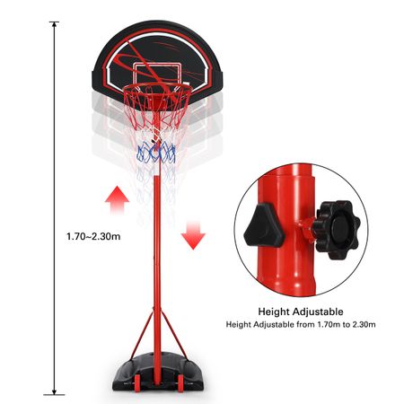 Basketball Hoop Ring Stand Portable Indoor System Net Set Outdoor 1.7m ...