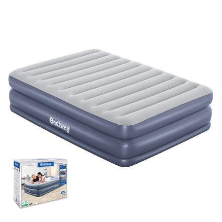 Bestway Air Mattress Queen Size Inflatable Blow Up Bed with AC Pump Tritech QuadComfort ...