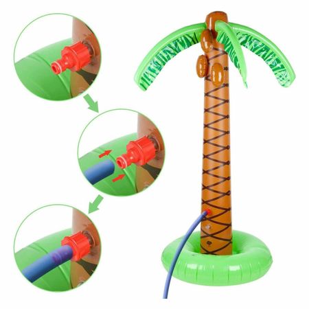 Palm Tree Sprinkler Inflatable Water Toy Pool Beach Lawn Outdoor Garden ...