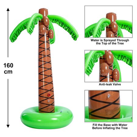 Palm Tree Sprinkler Inflatable Water Toy Pool Beach Lawn Outdoor Garden ...