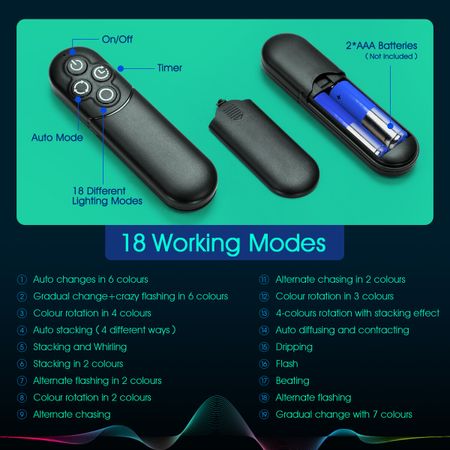 180cm Christmas Tree With RGB LED Light Xmas Spruce Artificial Holiday ...