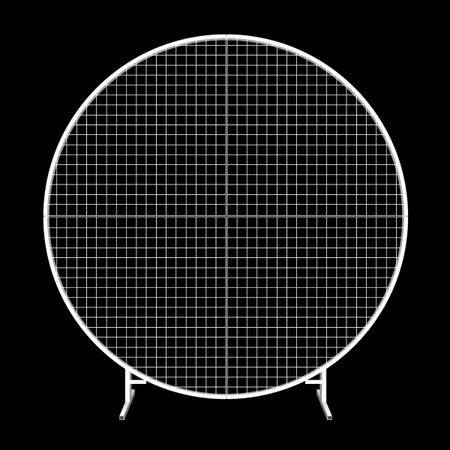 1.8M Wedding Party Arch Mesh Backdrop Stand White Round Hoop Decoration ...