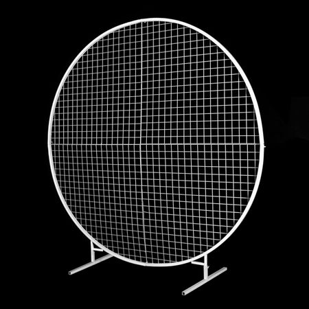 1.8M Wedding Party Arch Mesh Backdrop Stand White Round Hoop Decoration ...