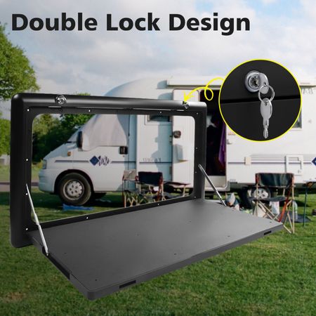 RV Wall Camping Table Camper Folding Picnic Caravan Exterior Mount ...