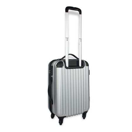2pc Hard- Shell Luggage Trolley Set –Silver | Crazy Sales
