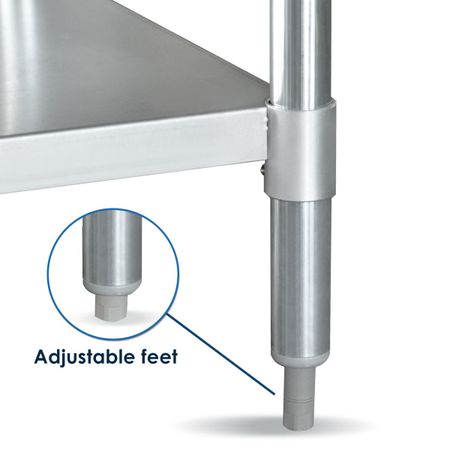 Stainless Steel Kitchen Work Bench & Food Prep Table (244cm x 61cm ...