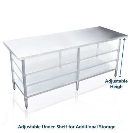 Stainless Steel Kitchen Work Bench & Catering Table (213cm x 76cm ...