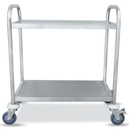 Two-Tier Stainless Steel Kitchen Trolley | Crazy Sales