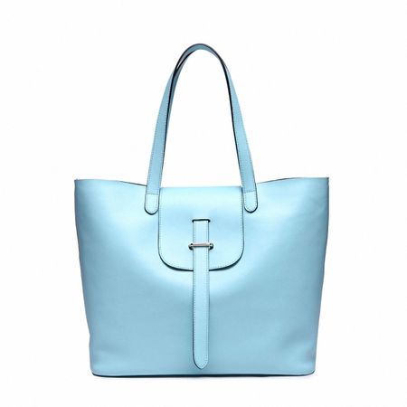 Genuine Leather Female Tote Bag Light Blue Miss- Baby Blue | Crazy Sales