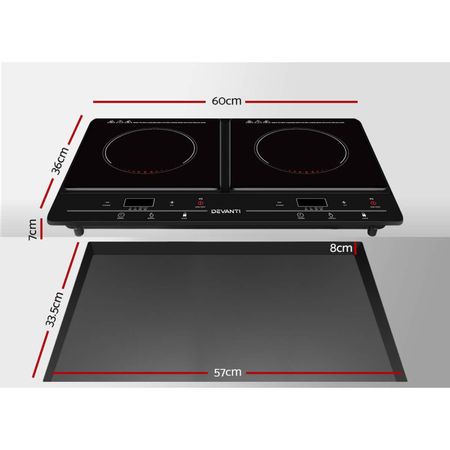 Devanti Induction Cooktop Portable Cooker Ceramic Cook Top Electric Hob ...
