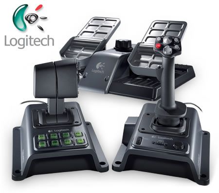 Logitech Flight System G940 - Joystick, Dual Throttle & Rudder Pedals ...