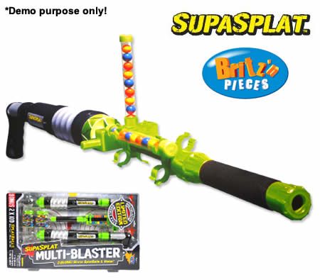 SupaSplat Multi-Blaster 2-in-One Paintball Water Blaster Double Pack + 200 Splatballs