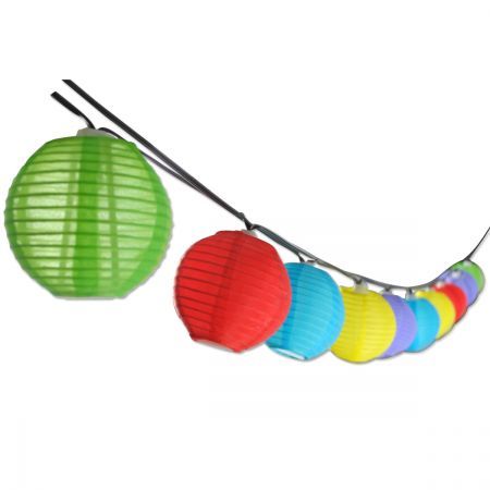 Multi-Colour Chinese Lantern Solar String Lights