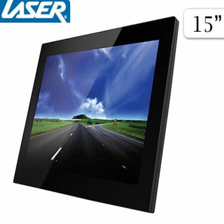 Laser Digital Photo Frame - 15" Black Frameless