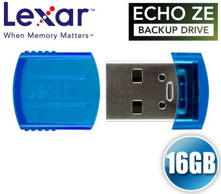 FREE SHIPPING! Lexar 16GB Echo ZE USB 16G Backup Flash Drive