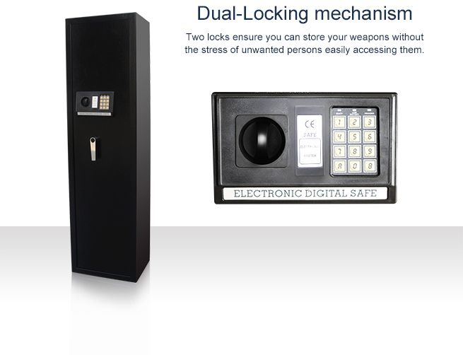 Heavy Duty Storage Gun / Rifle Locker Safe - 7 Rifle Capacity with ...