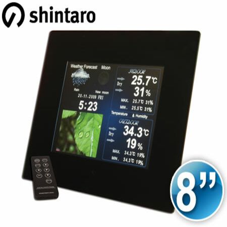 Shintaro 8" Weather Station Digital Photo Frame