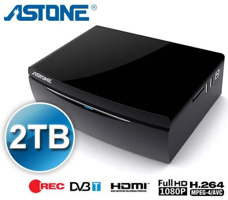 Astone Media Gear MP-300T 1080p Media Player & DVB-T Recorder with 2 TB ...