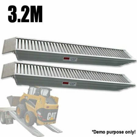 2x NEW Aluminium Loading Ramp Car 4wd Bobcat Excavator Truck Trailer ...