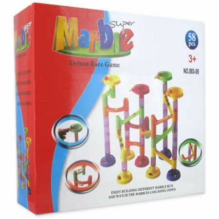 Super Marble Deluxe Race Game - Structural Construction 58 Pieces ...